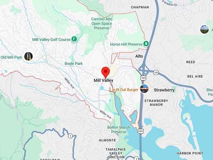 16. mill valley, ca map