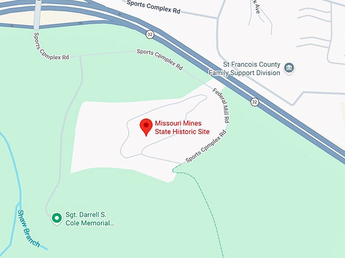 16. missouri mines state historic site map