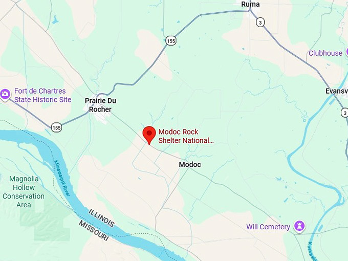 16. modoc rock shelter national historic landmark map