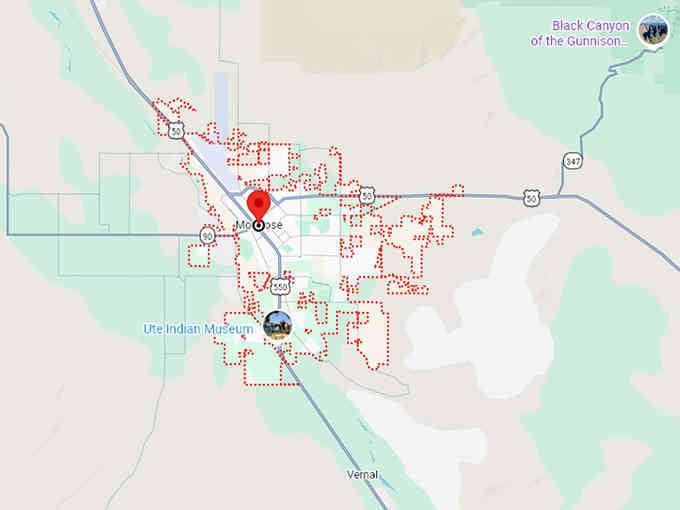 16. montrose co map