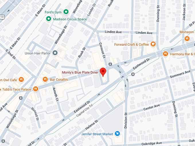 16. monty's blue plate diner map