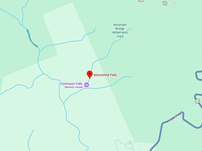 16. moonshine falls and confusion falls via asbury trail map