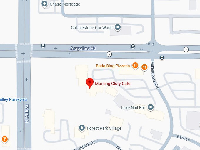 16. morning glory cafe's map