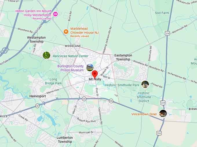 16. mount holly map