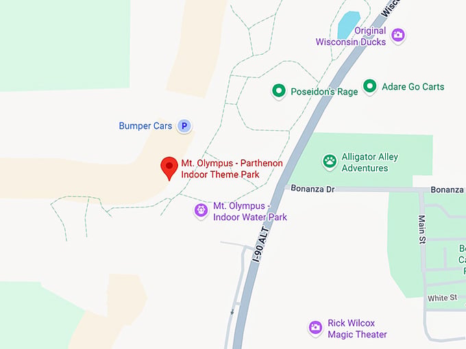 16. mt. olympus parthenon indoor theme park map