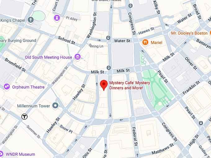 16. mystery cafe' mystery dinners and more! map