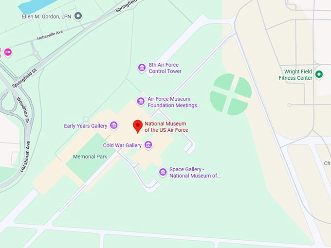 16. national museum of the us air force map