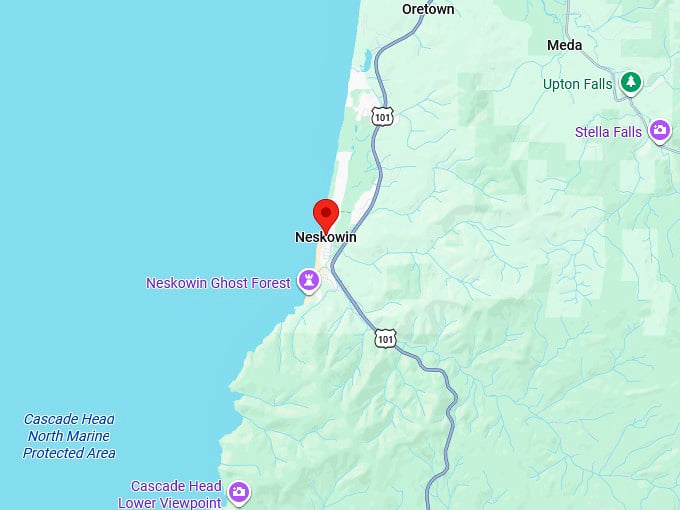 16. neskowin or map