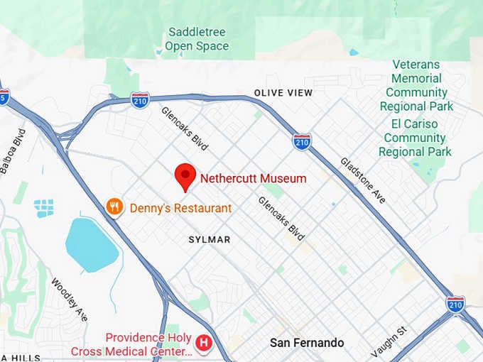 16. nethercutt museum map