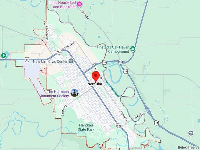 16. new ulm, mn map