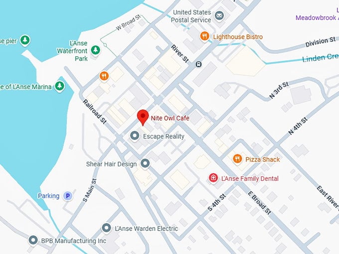 16. nite owl cafe map