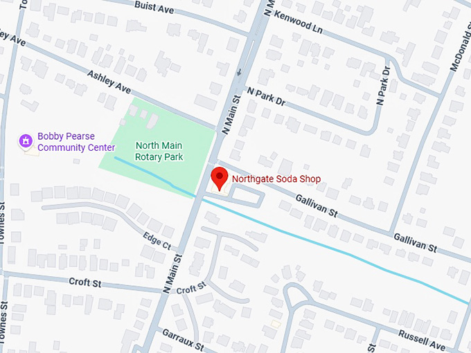 16. northgate soda shop map