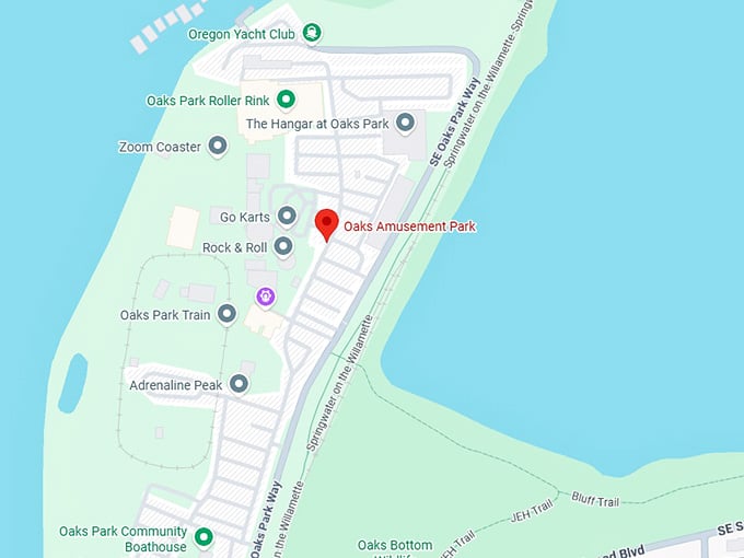 16. oaks amusement park map
