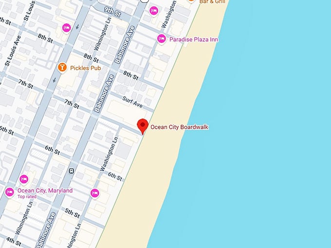 16. ocean city boardwalk map