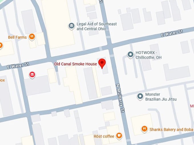 16. old canal smoke house's map