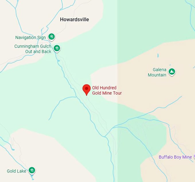 16. old hundred gold mine tour map