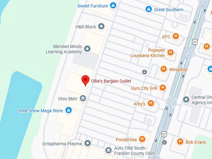 16. ollie's bargain outlet map
