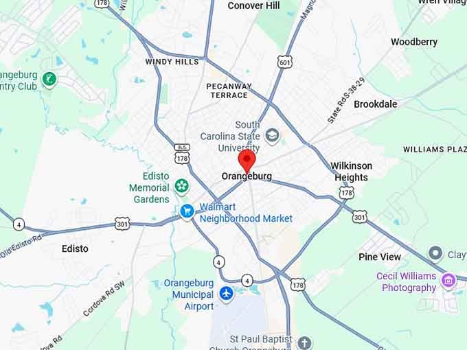 16. orangeburg sc map