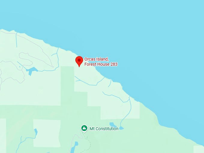 16. orcas island, forest house 283 map
