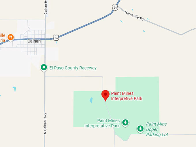 16. paint mines interpretive park map