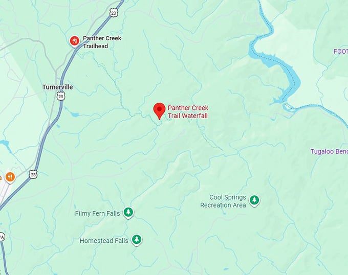 16. panther creek trail waterfall map