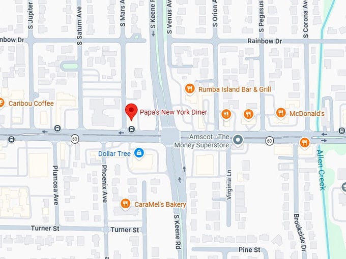 16. papa's new york diner map