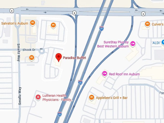 16. paradise buffet's map