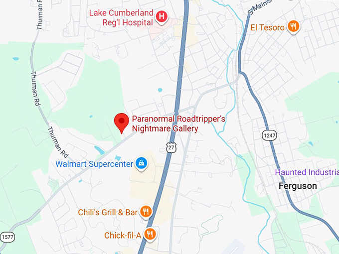 16. paranormal roadtripper's nightmare gallery map