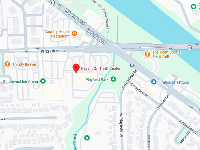 16. pass it on thrift center map