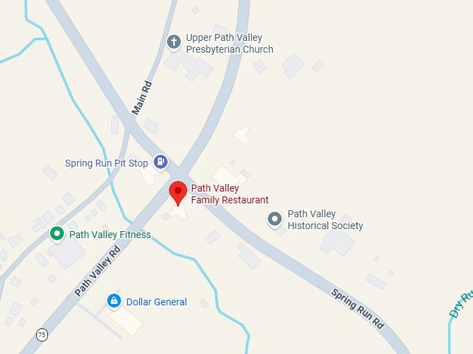 16. path valley family restaurant map