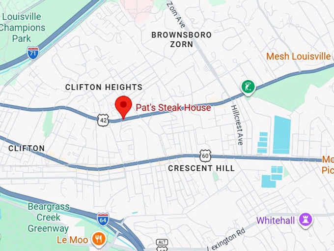 16. pat's steak house map