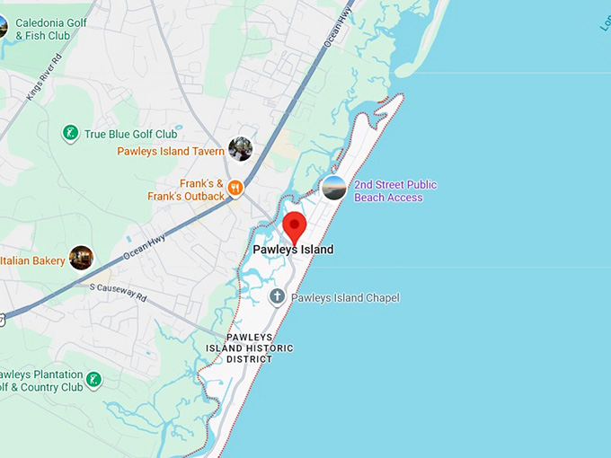 16. pawleys island, sc map
