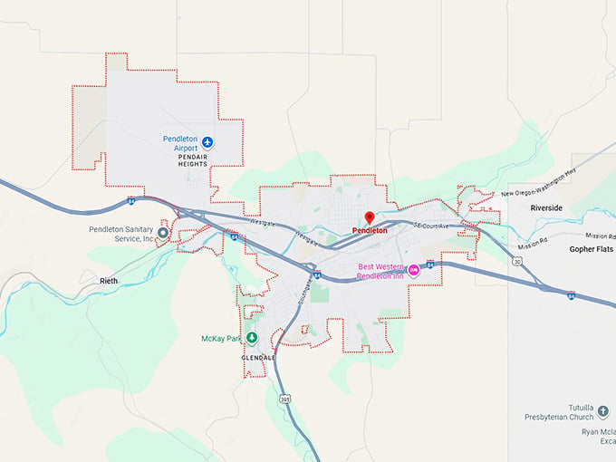 16. pendleton map