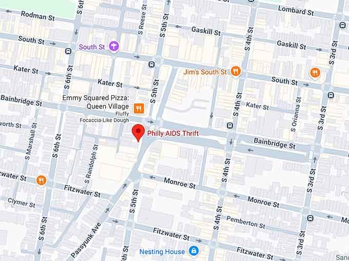 16. philly aids thrift map