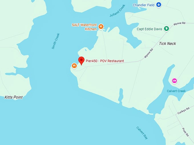 16. pier450 pov restaurant map