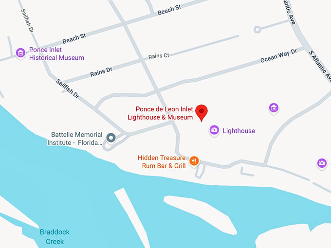 16. ponce de leon inlet lighthouse & museum map