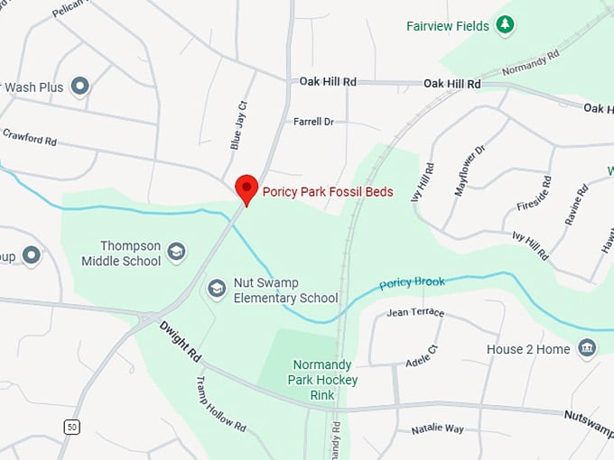 16. poricy park fossil beds map