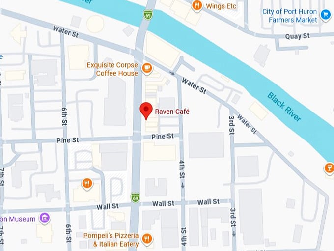 16. raven caf&eacute;'s map