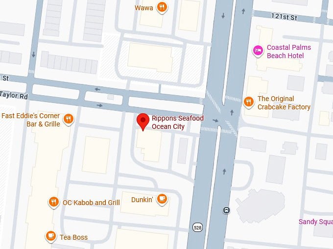 16. rippons seafood ocean city's map