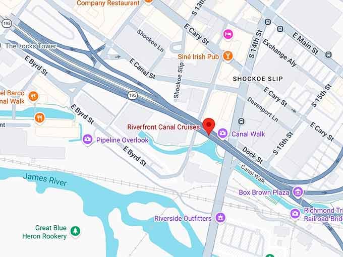 16. riverfront canal cruises map