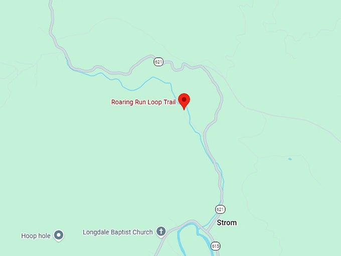 16. roaring run loop trail map