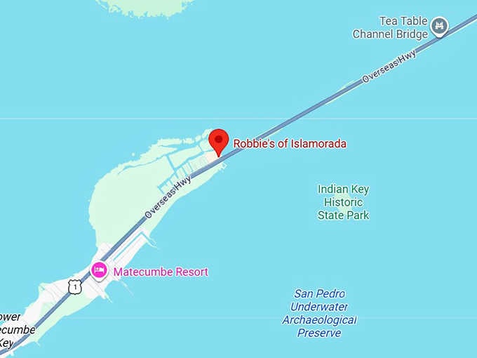 16. robbie's of islamorada map