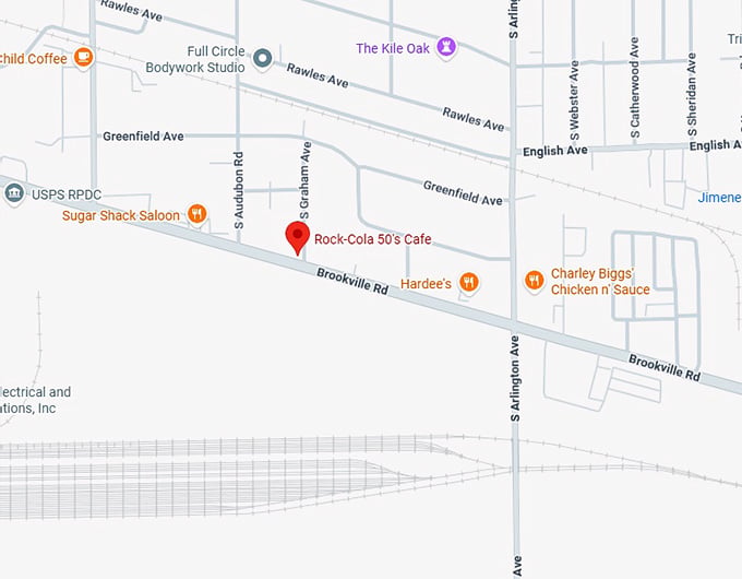 16. rock cola 50's cafe map