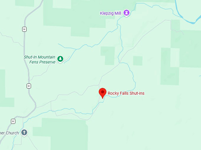 16. rocky falls shut ins map