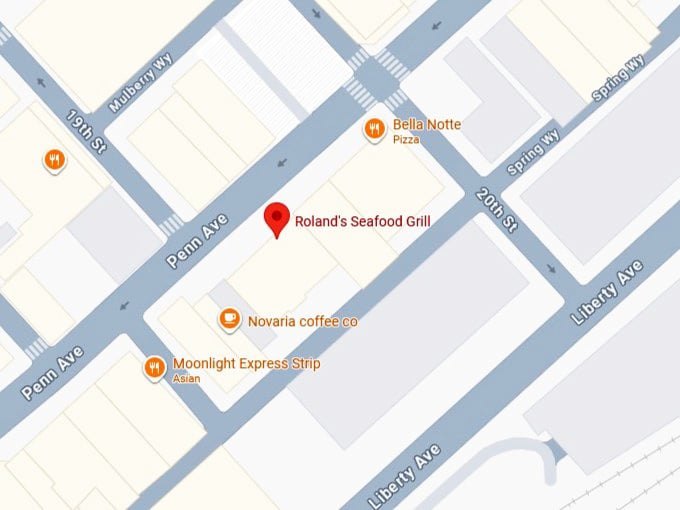 16. roland's seafood grill's map