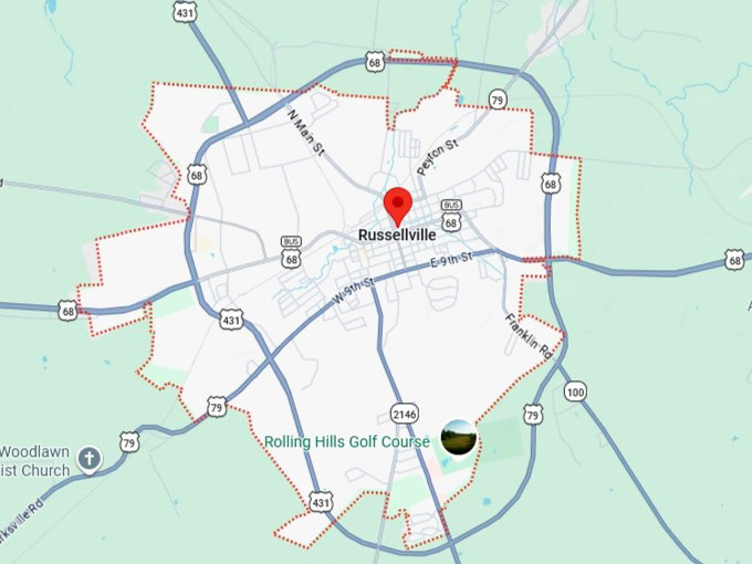 16. russellville map