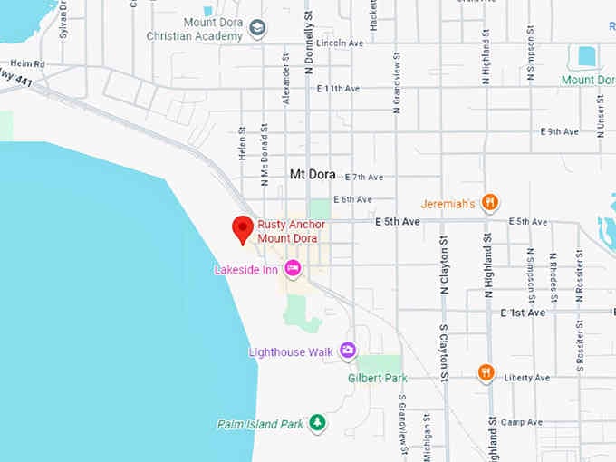 16. rusty anchor mount dora map