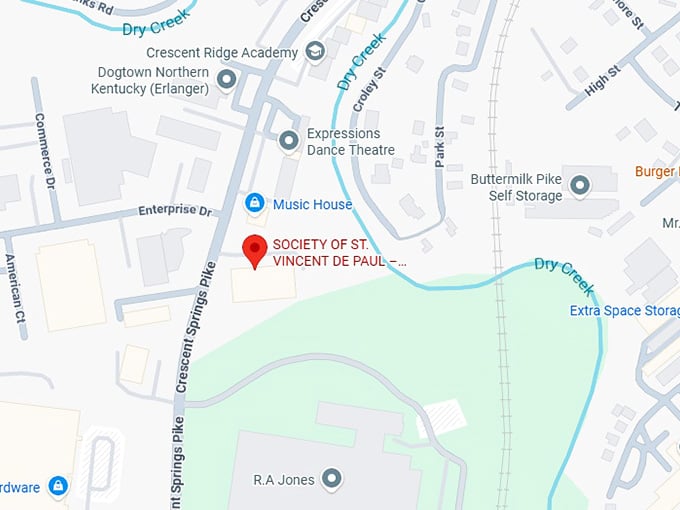 16. society of st. vincent de paul &ndash; northern kentucky map