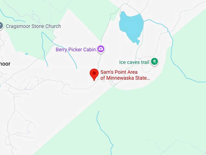 16. sam's point area of minnewaska state park preserve map