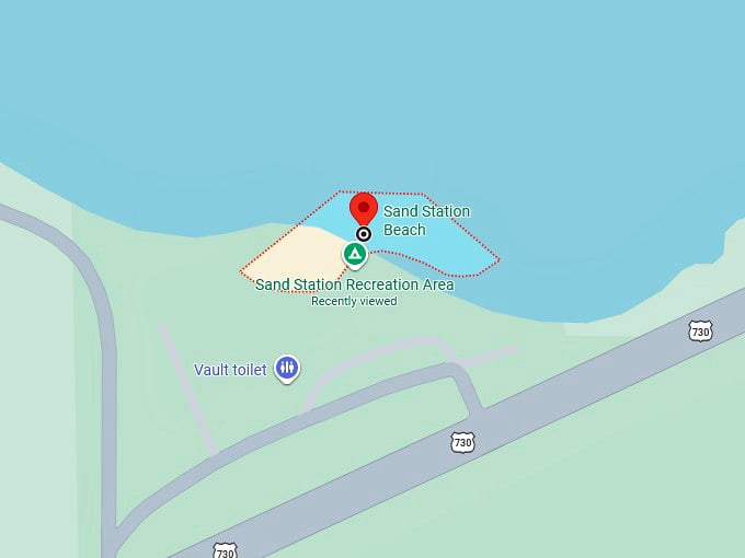 16. sand station beach map